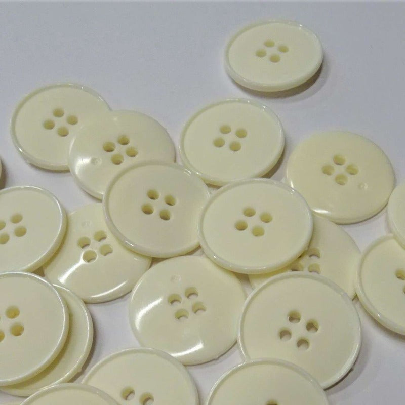 25 ivory colour 4 hole buttons size 27mm clearance – Bits & Bats Online ...